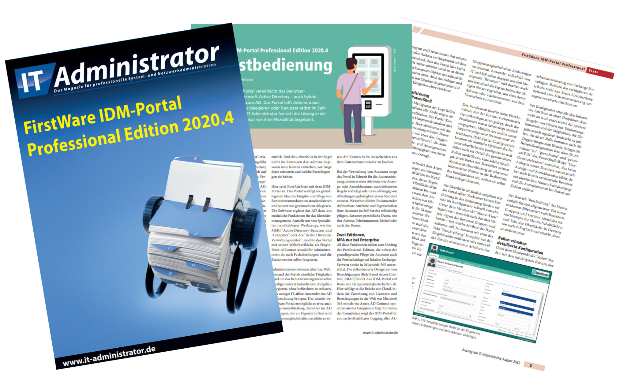 IT-Administrator magazine review of FirstWare IDM-Portal